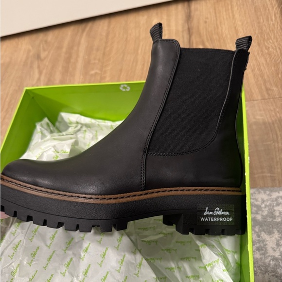 Sam Edelman | Shoes | Sam Edelman Laguna Black Leather Chelsea Boots ...